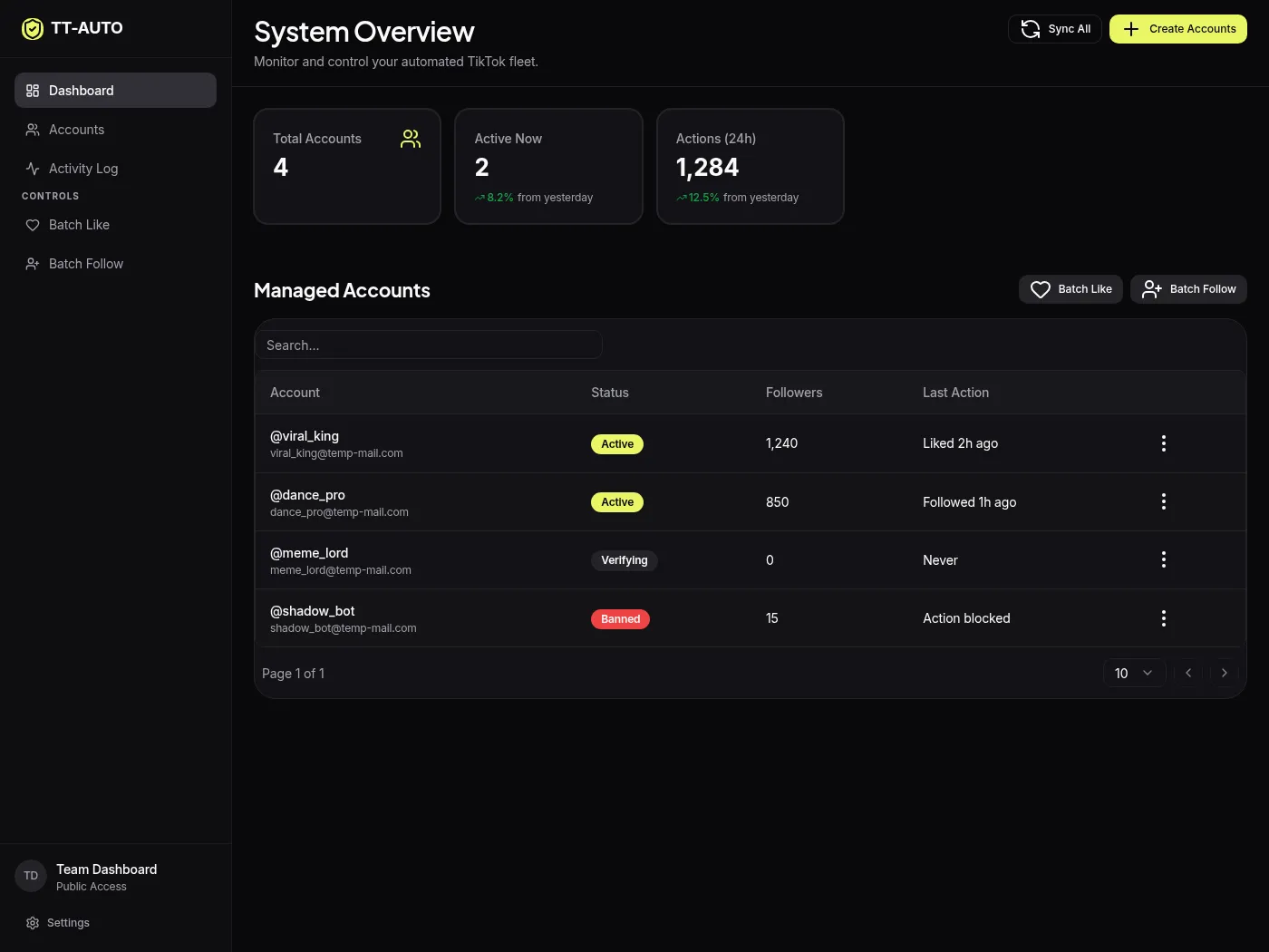 TikTok Account Automator