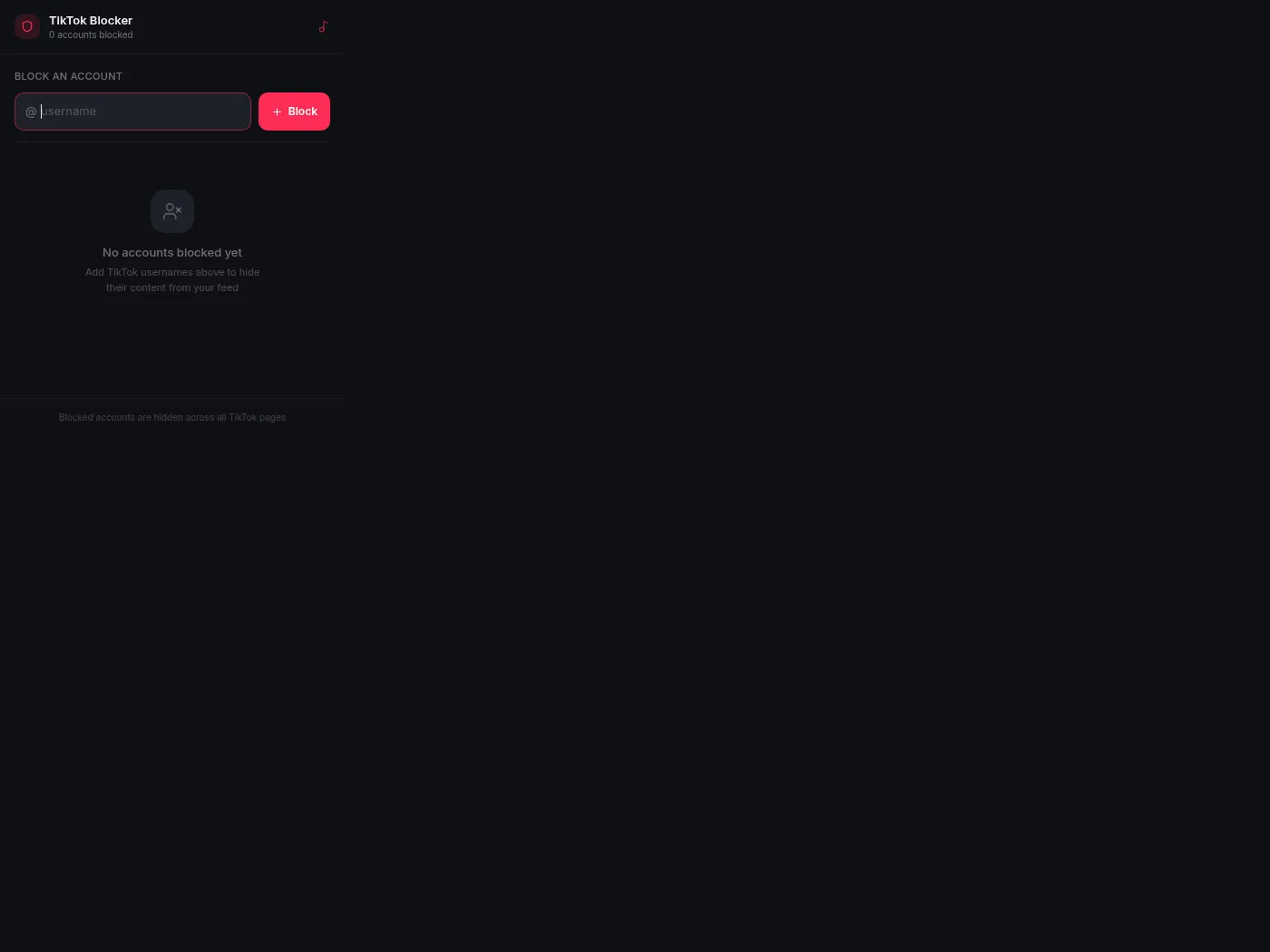 TikTok Account Blocker
