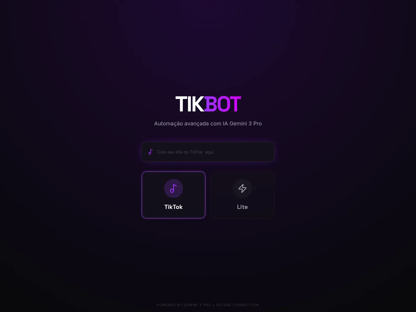 TikTok Link Bot App