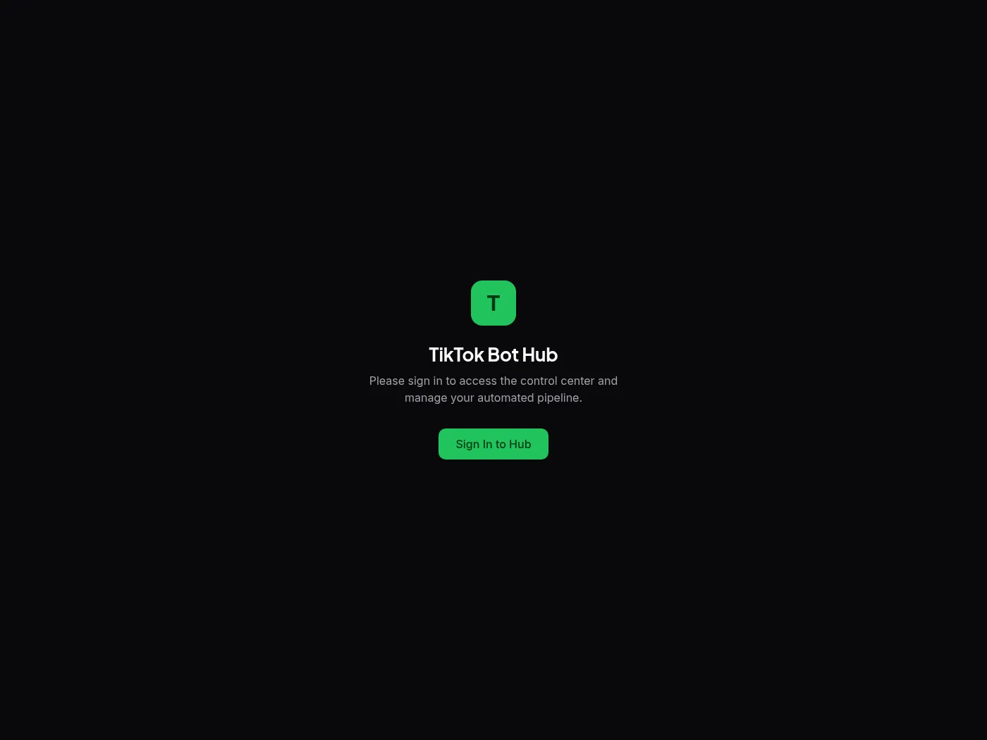 TikTok Bot Control Hub