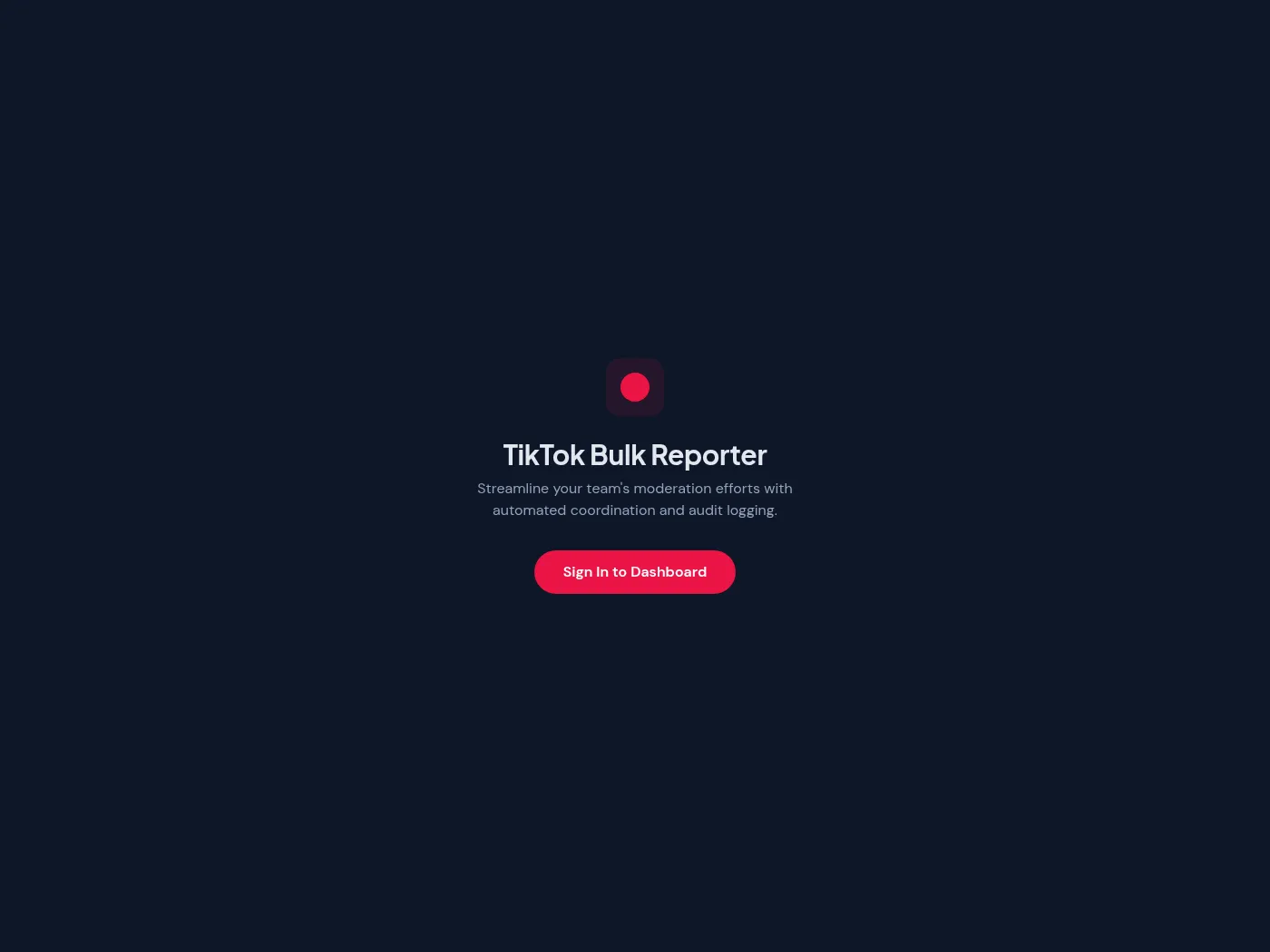 TikTok Bulk Report Tool