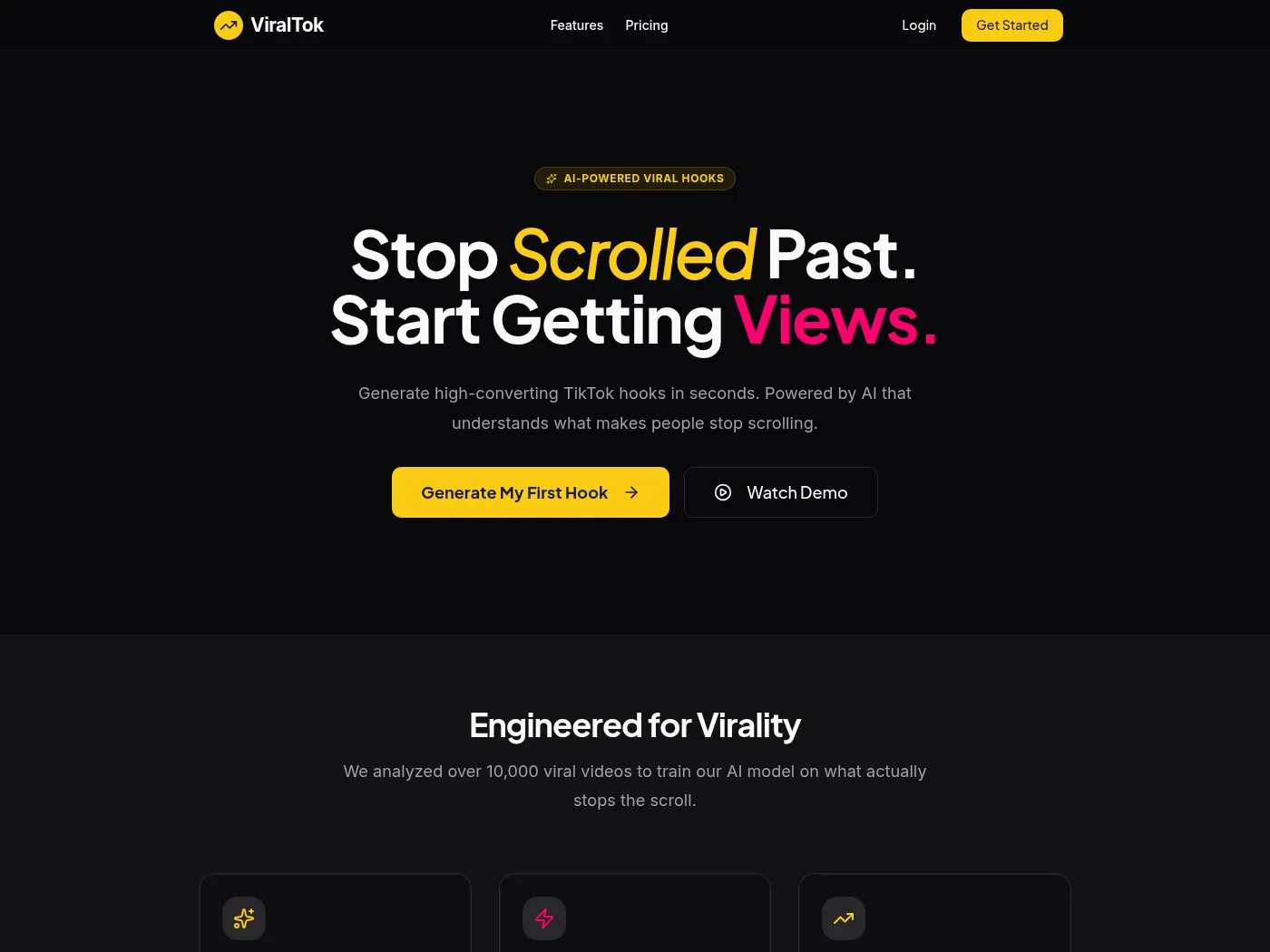 ViralTok Hook Generator
