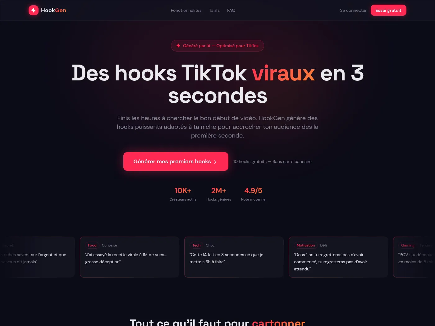 TikTok HookGen SaaS