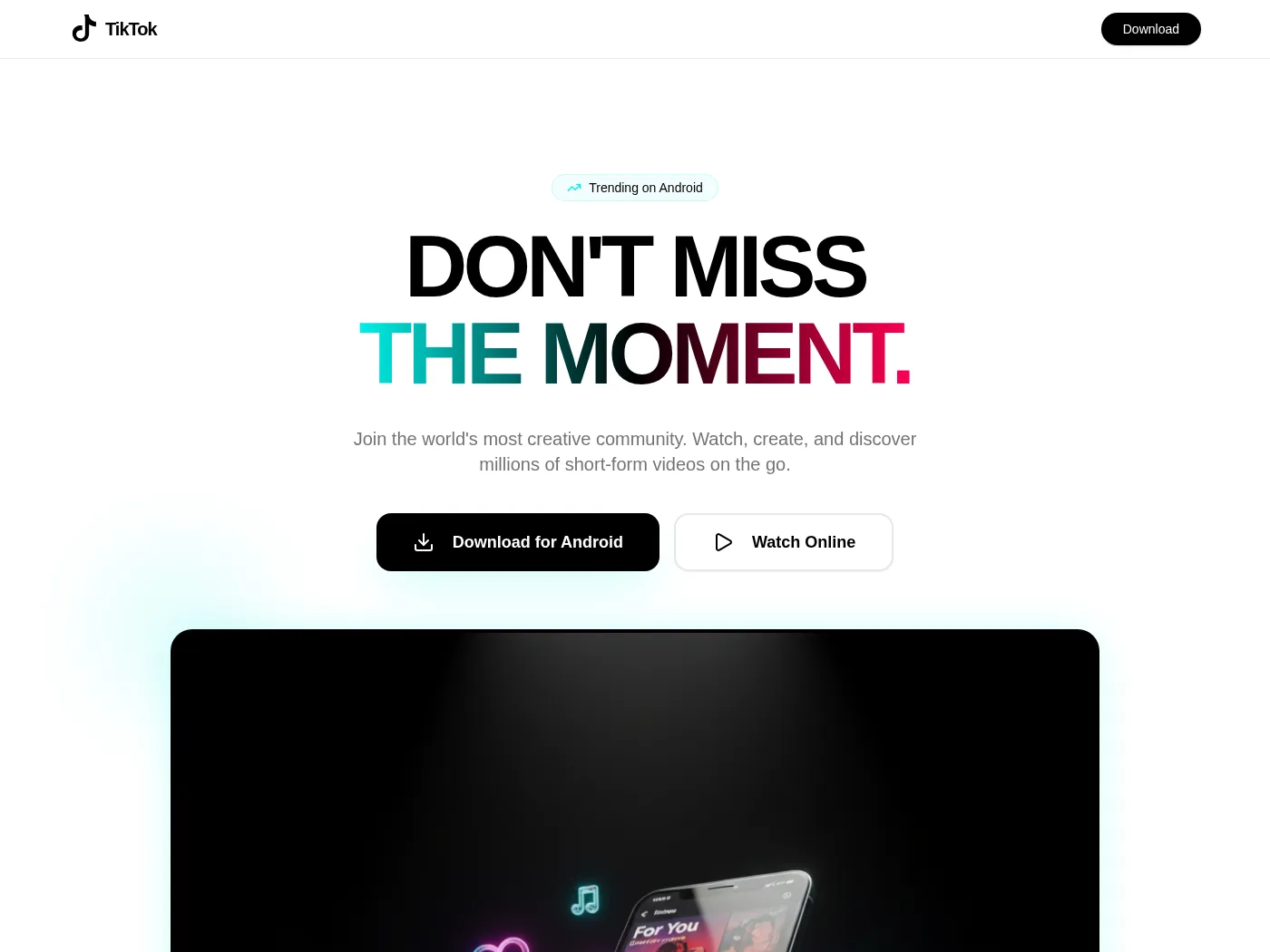 TikTok Promo Landing
