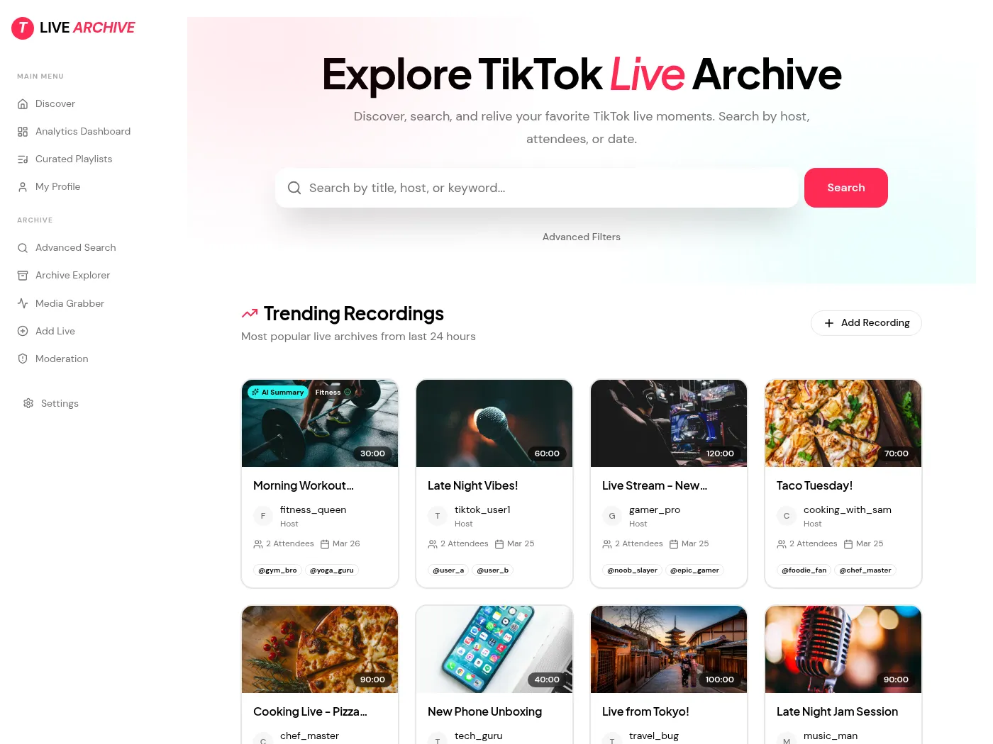TikTok Live Archive