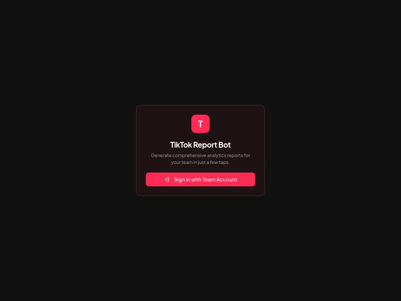 TikTok Report Bot