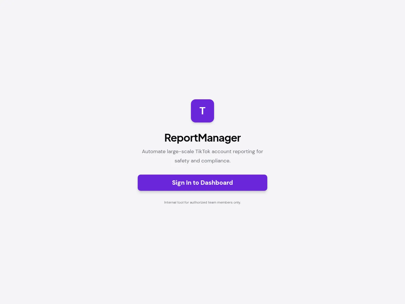 TikTok Report Manager
