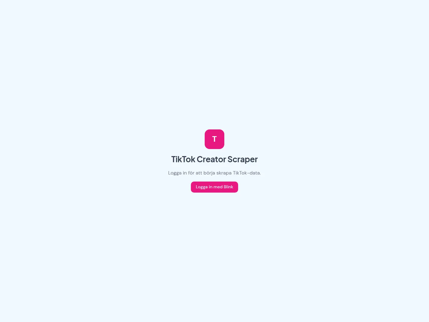 TikTok Scraper App