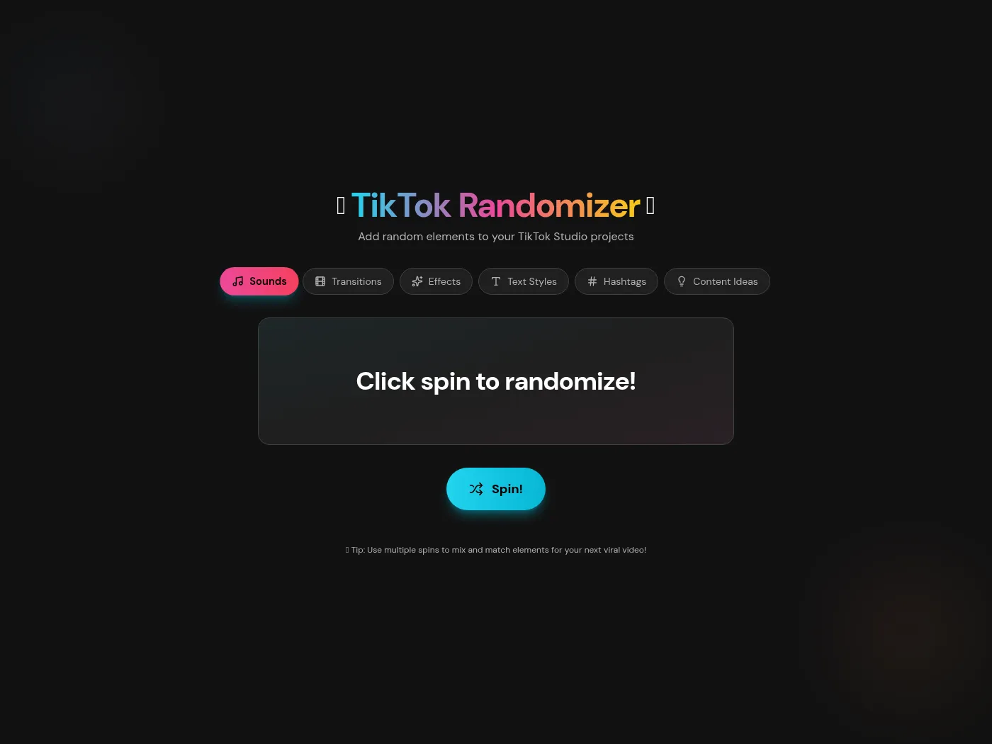 TikTok Studio Randomizer