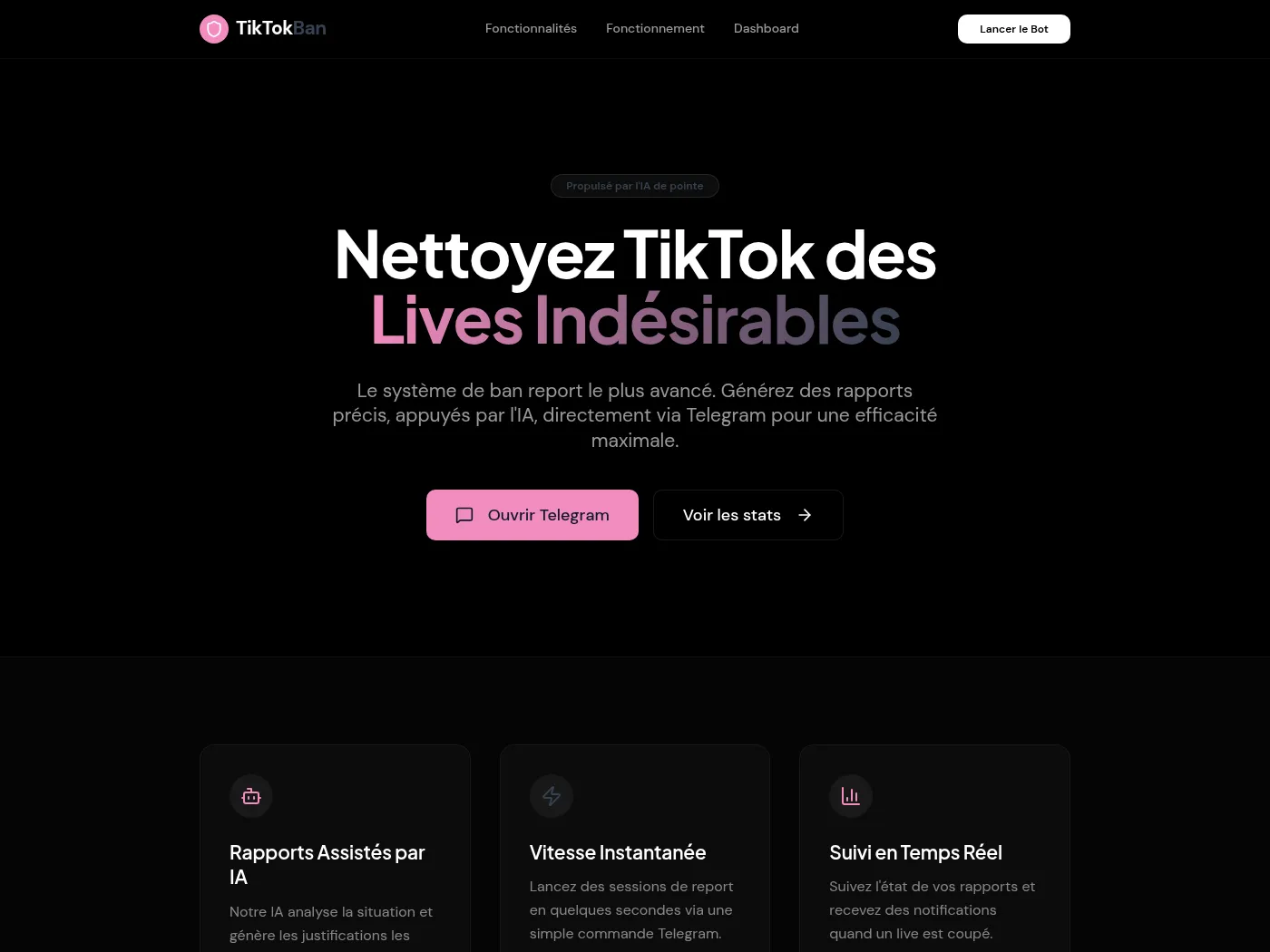 TikTok Live Ban Reporter Bot