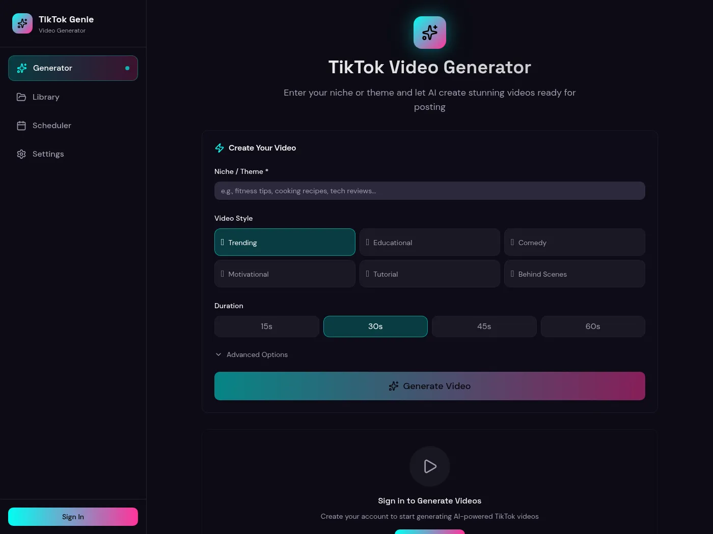 TikTok Video Genie