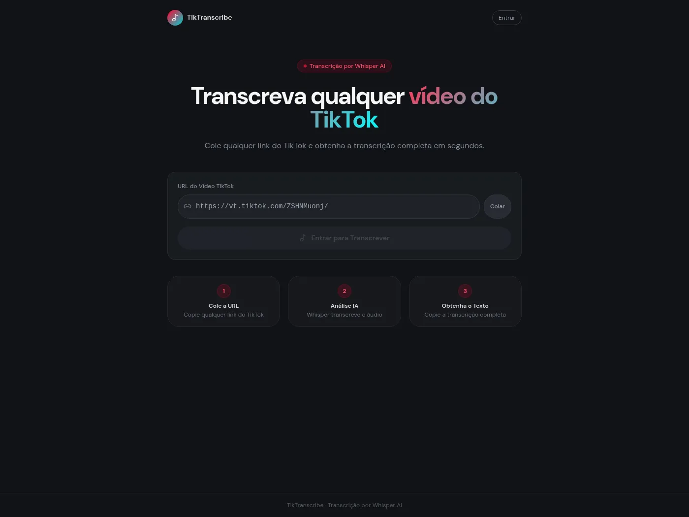 TikTok Video Transcriber