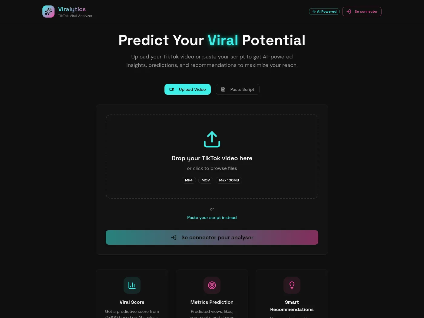 Viralytics TikTok Analyzer
