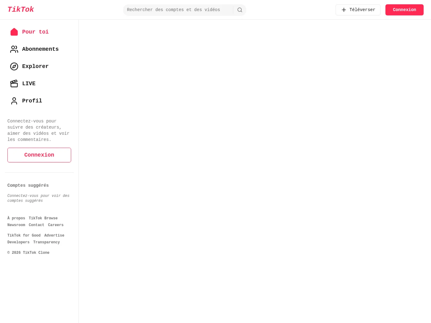 TikTok Web Clone