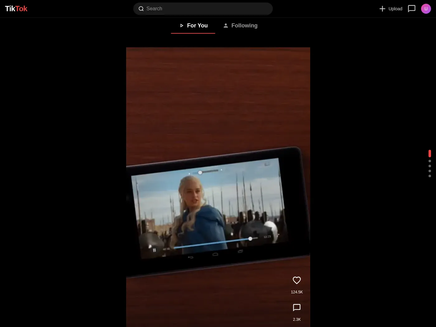 TikTok Web Clone