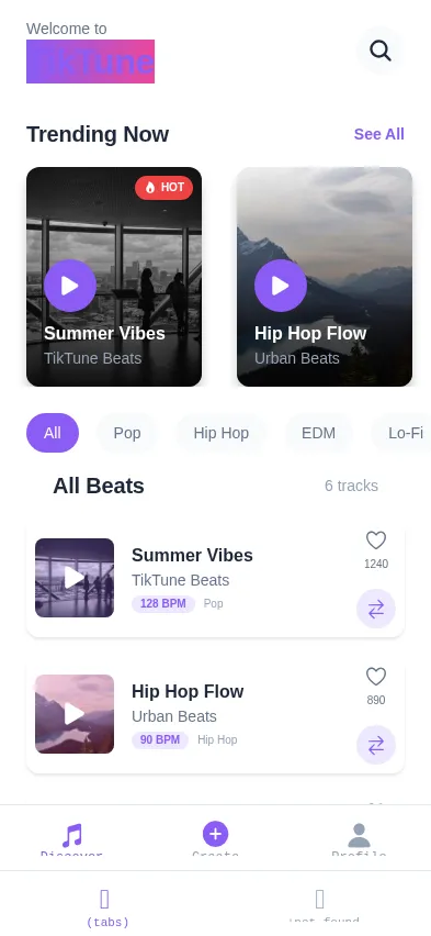 TikTune Music App
