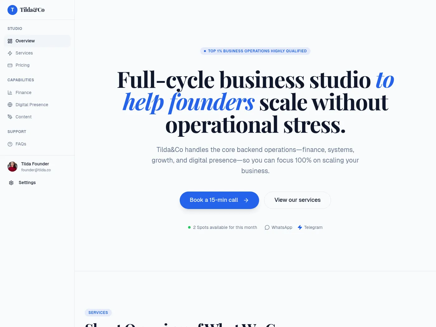 Tilda&Co Business Studio Site