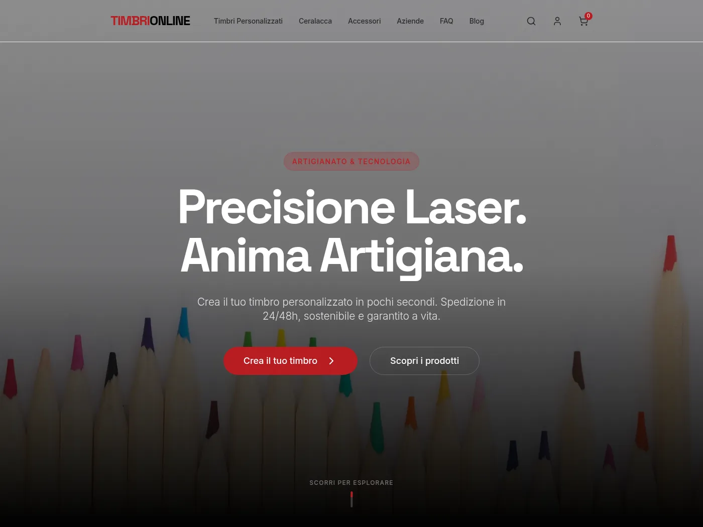 Timbrionline E-Commerce Homepage