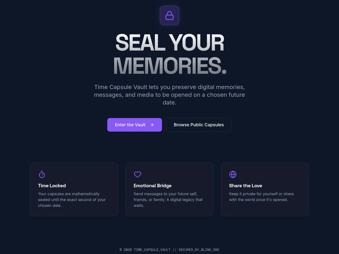 Time Capsule Vault