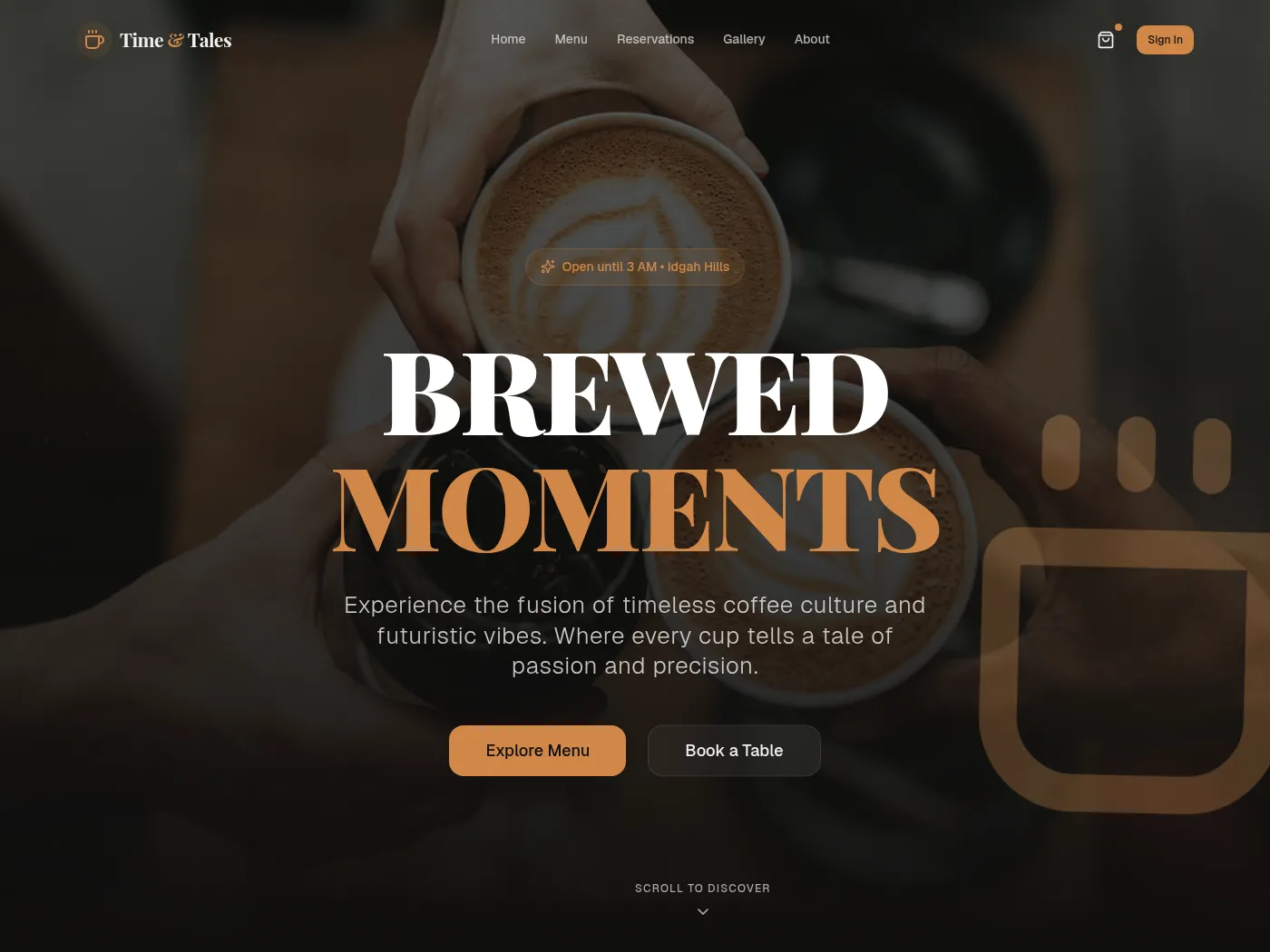 Time & Tales Cafe Site