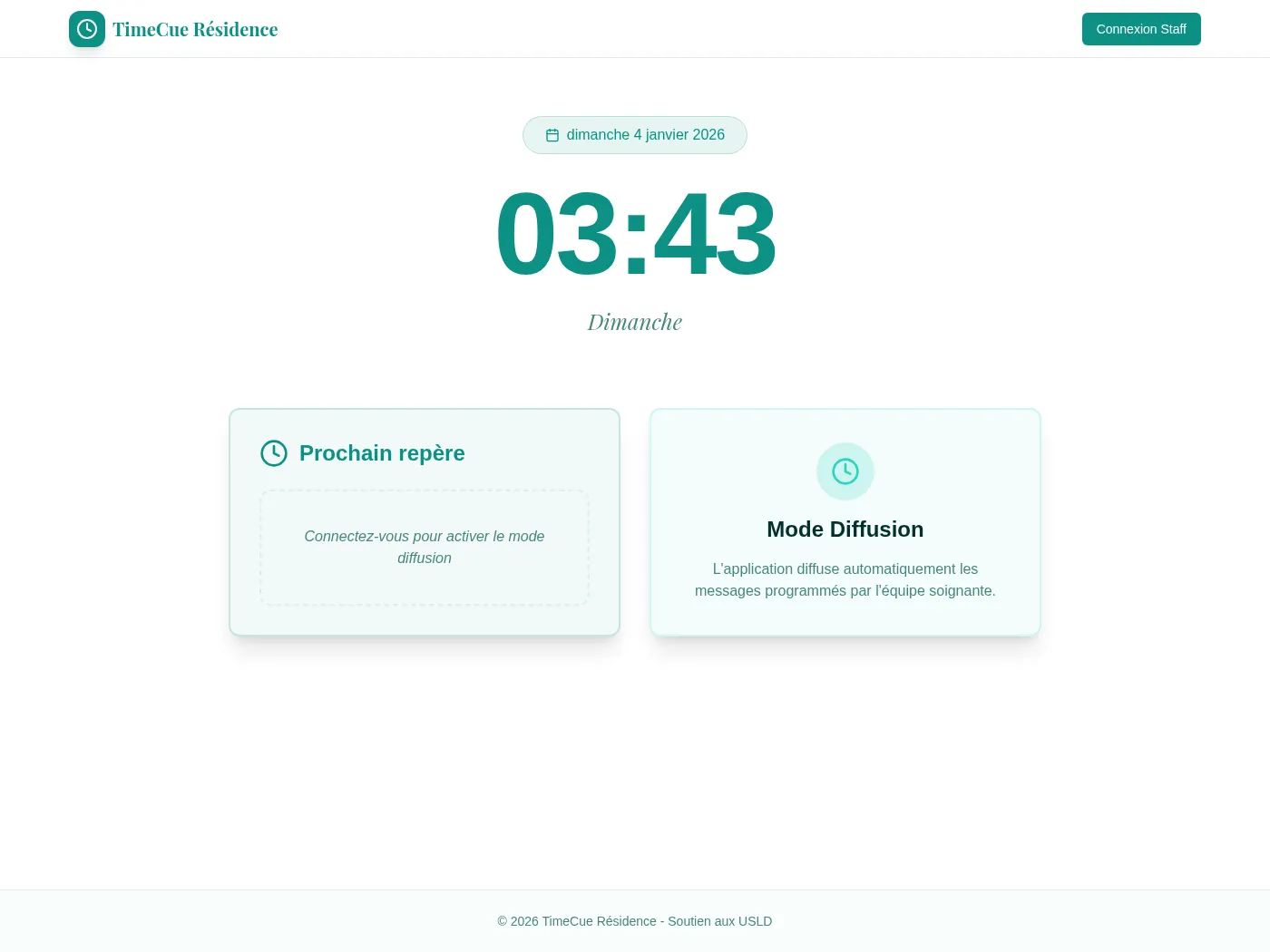 TimeCue Résidence App