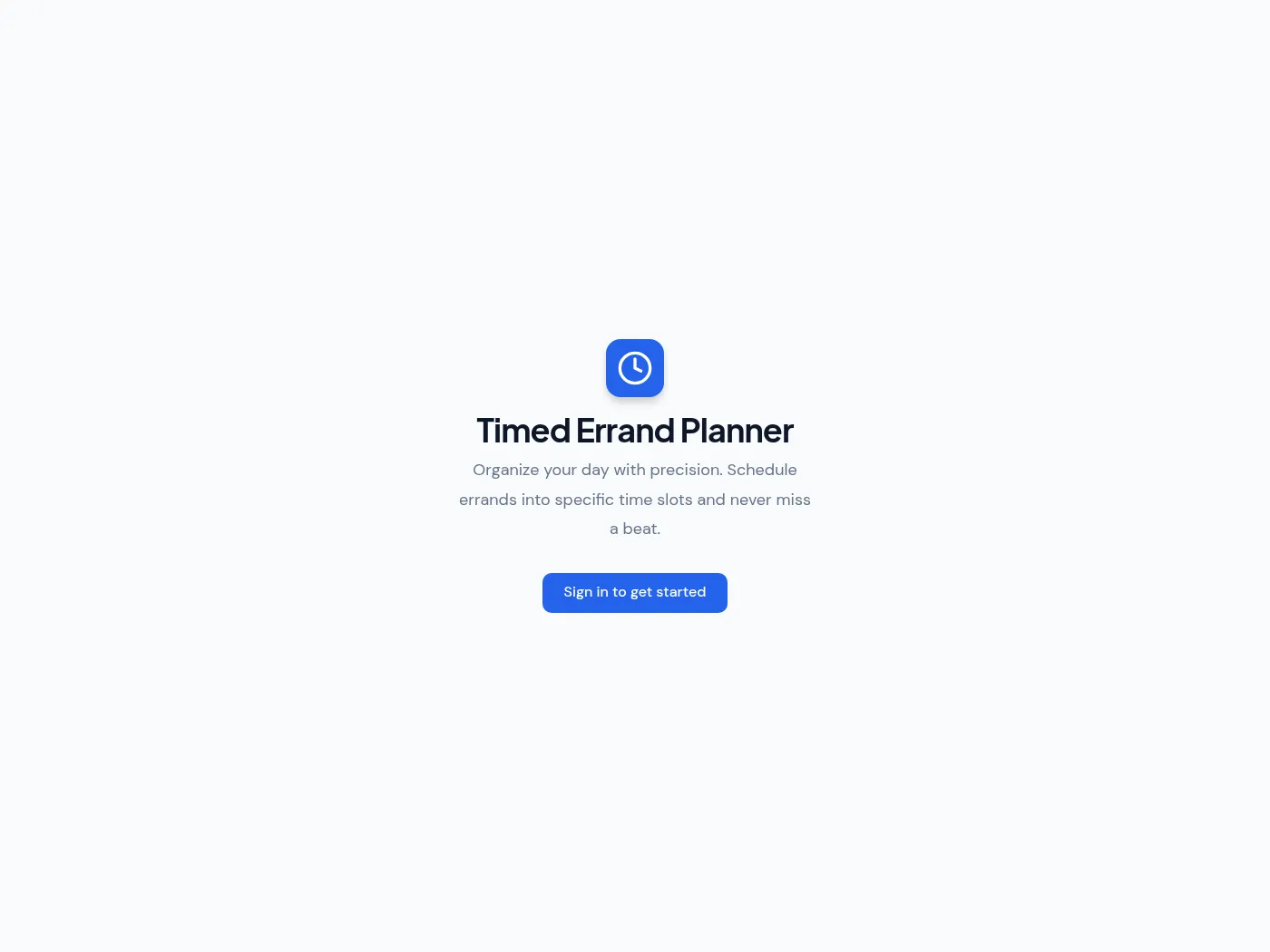 Timed Errand Planner