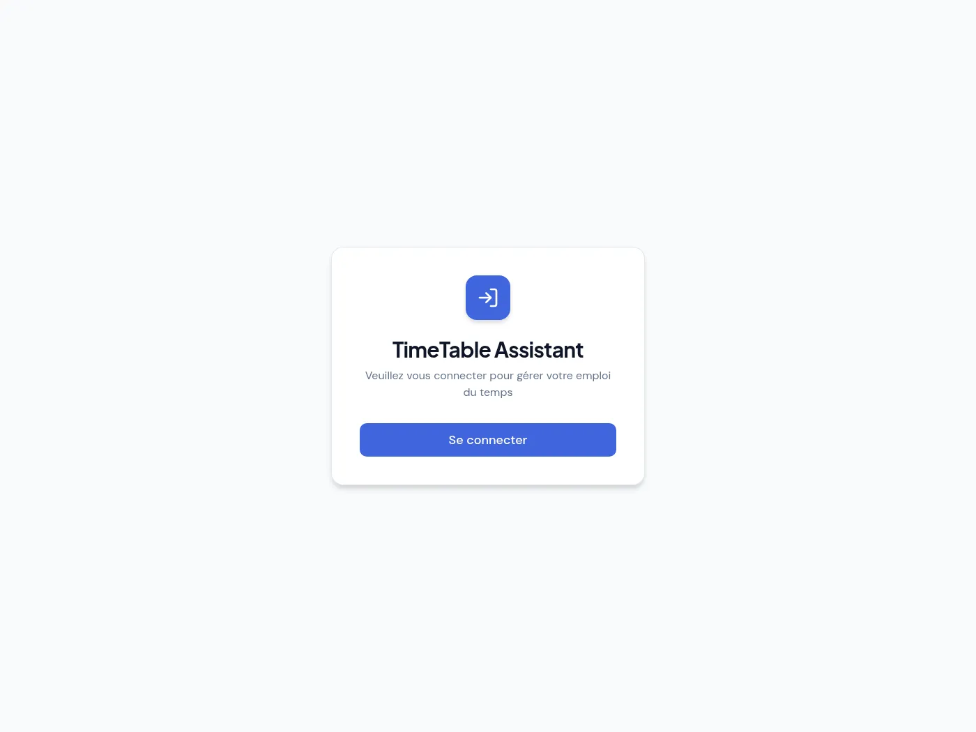 TimeTable Assistant