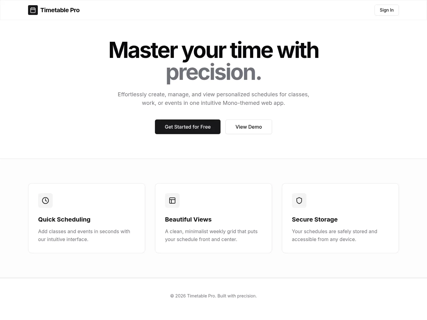 Timetable Pro
