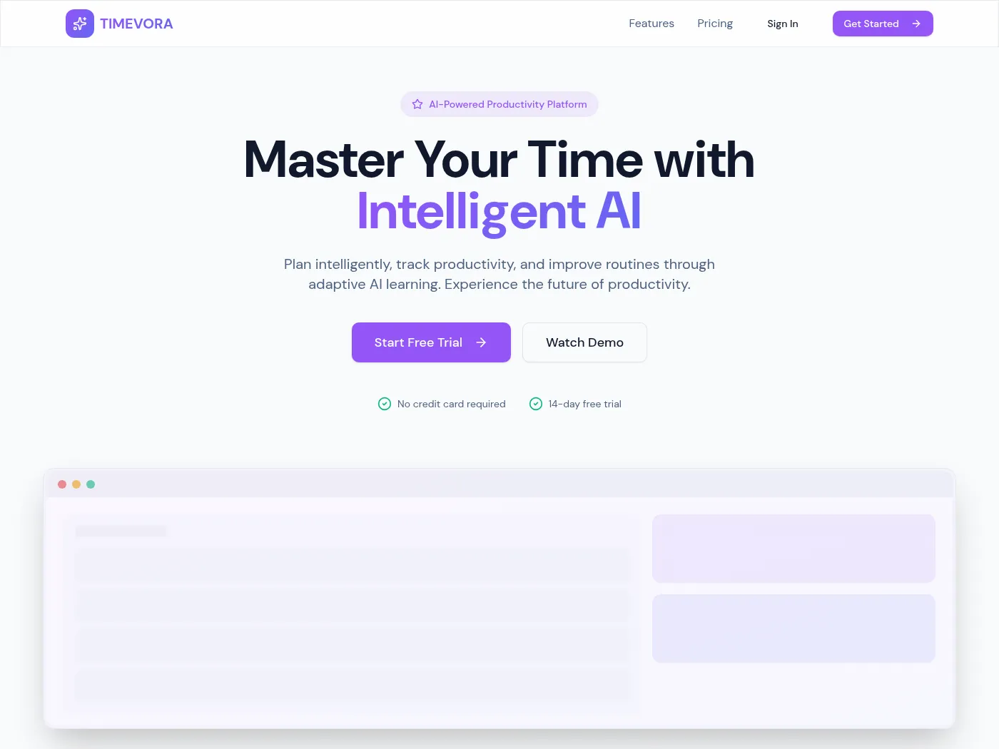 TIMEVORA Productivity Platform