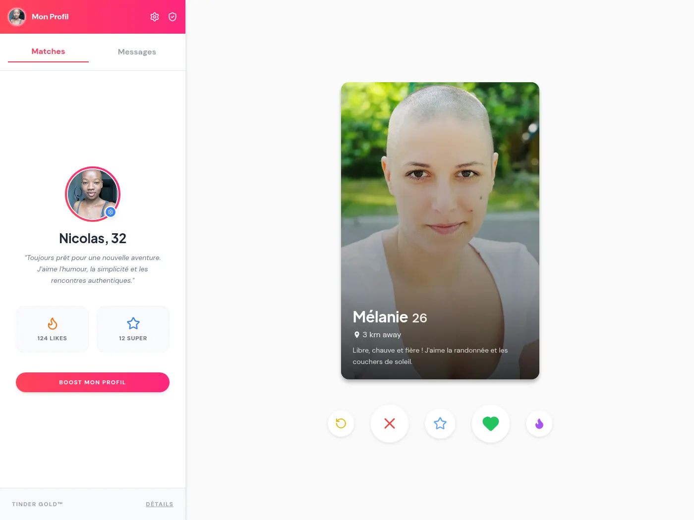 Bald Tinder Visual Demo