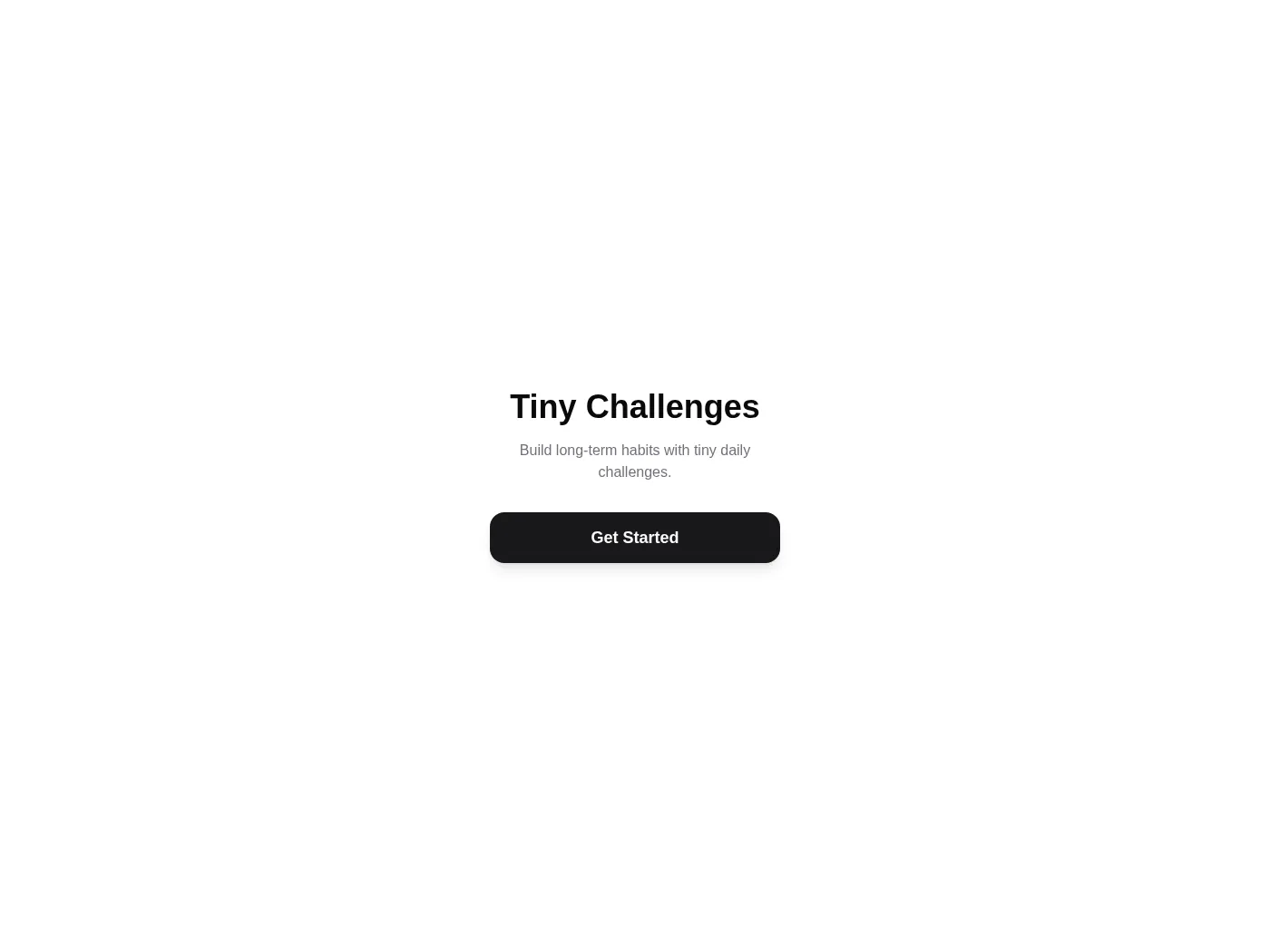 Tiny Challenge Habit Builder