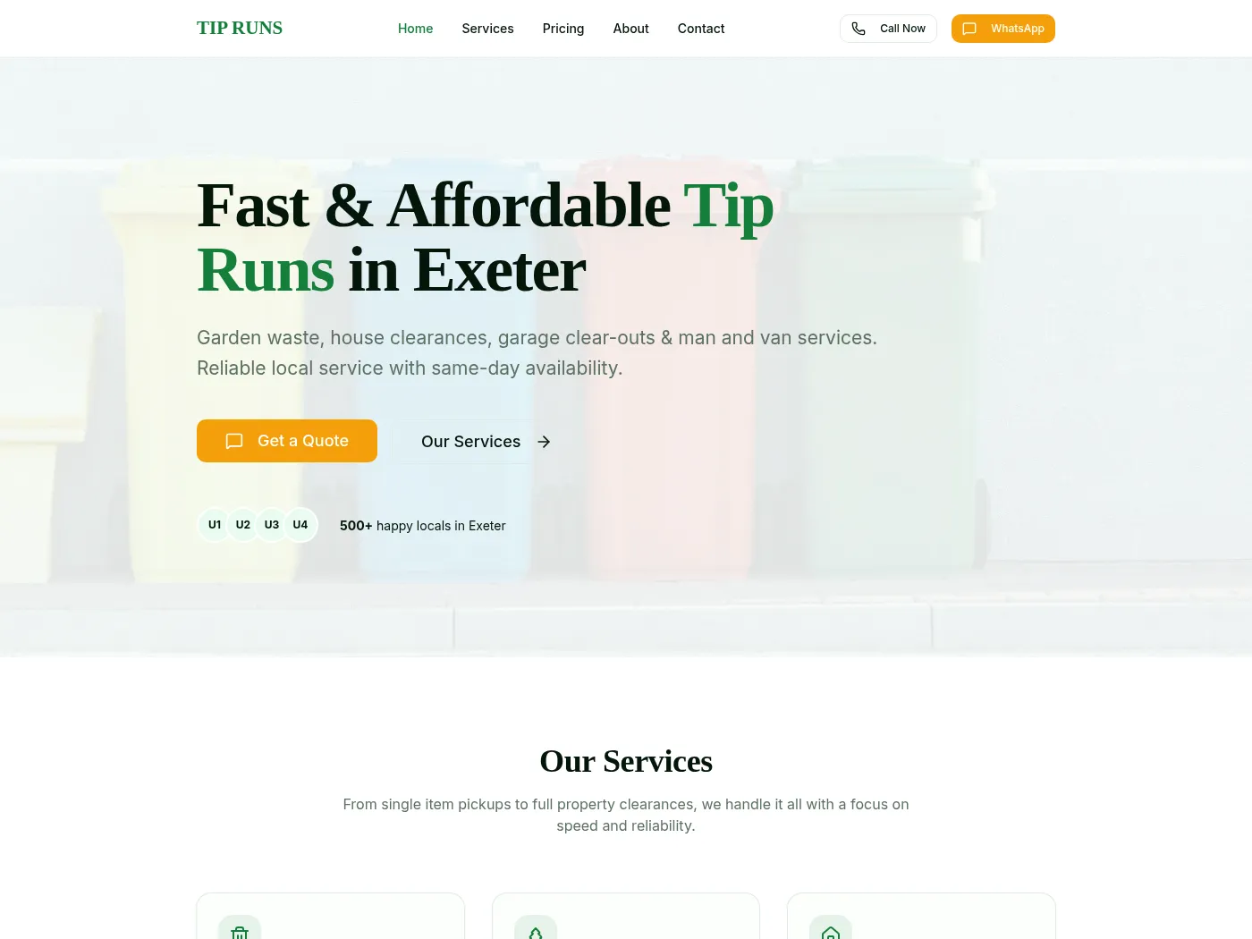 Tip Runs Website