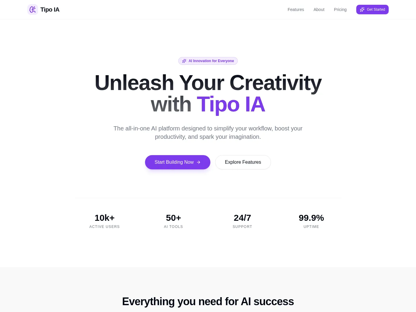 Tipo IA Web App