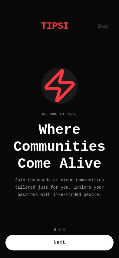 Tipsi Social Communities