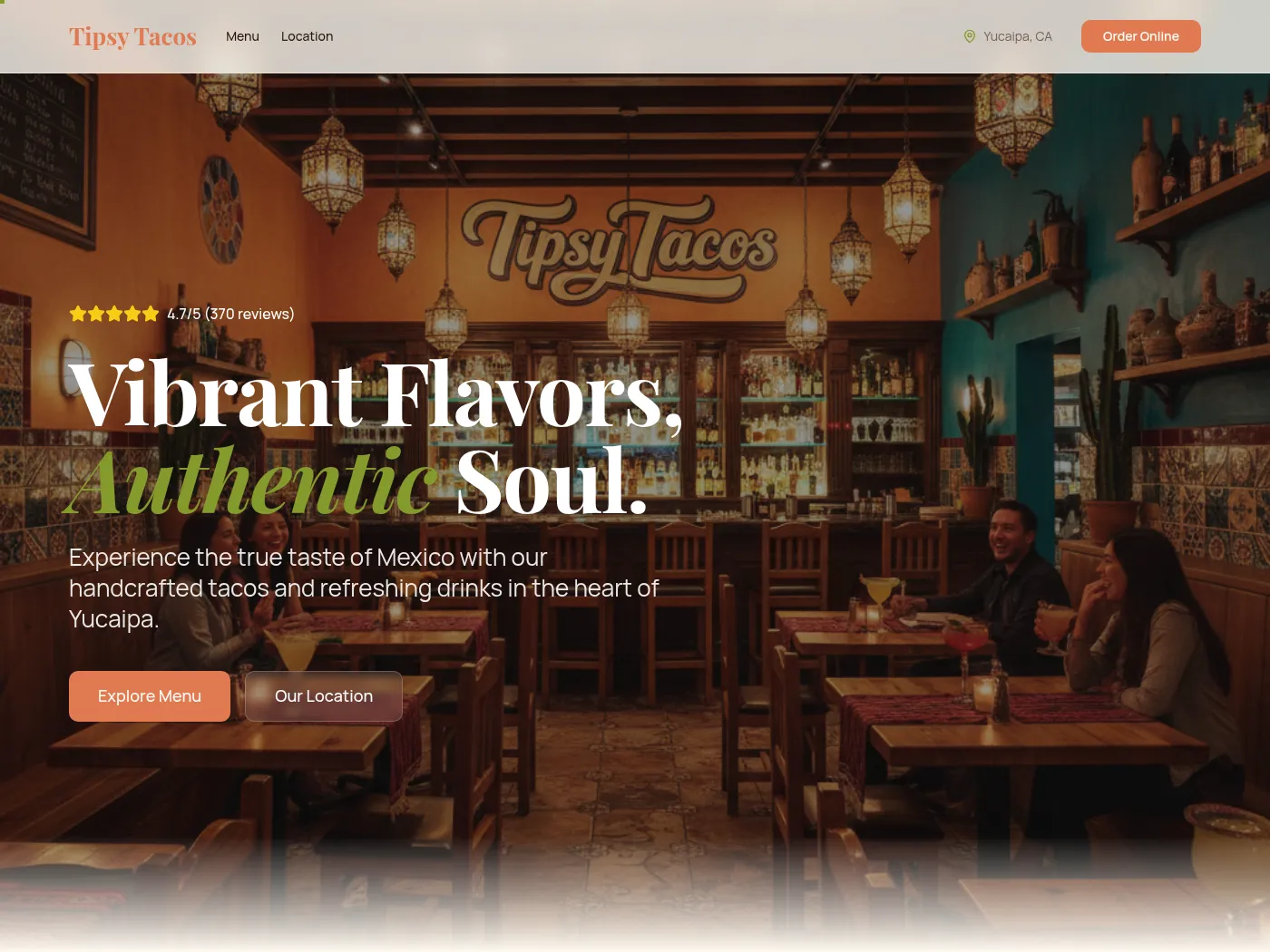 Tipsy Tacos Website