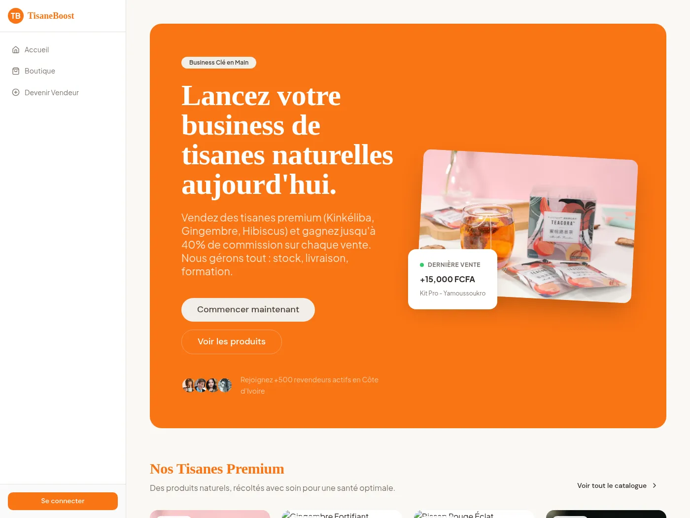TisaneBoost Marketplace