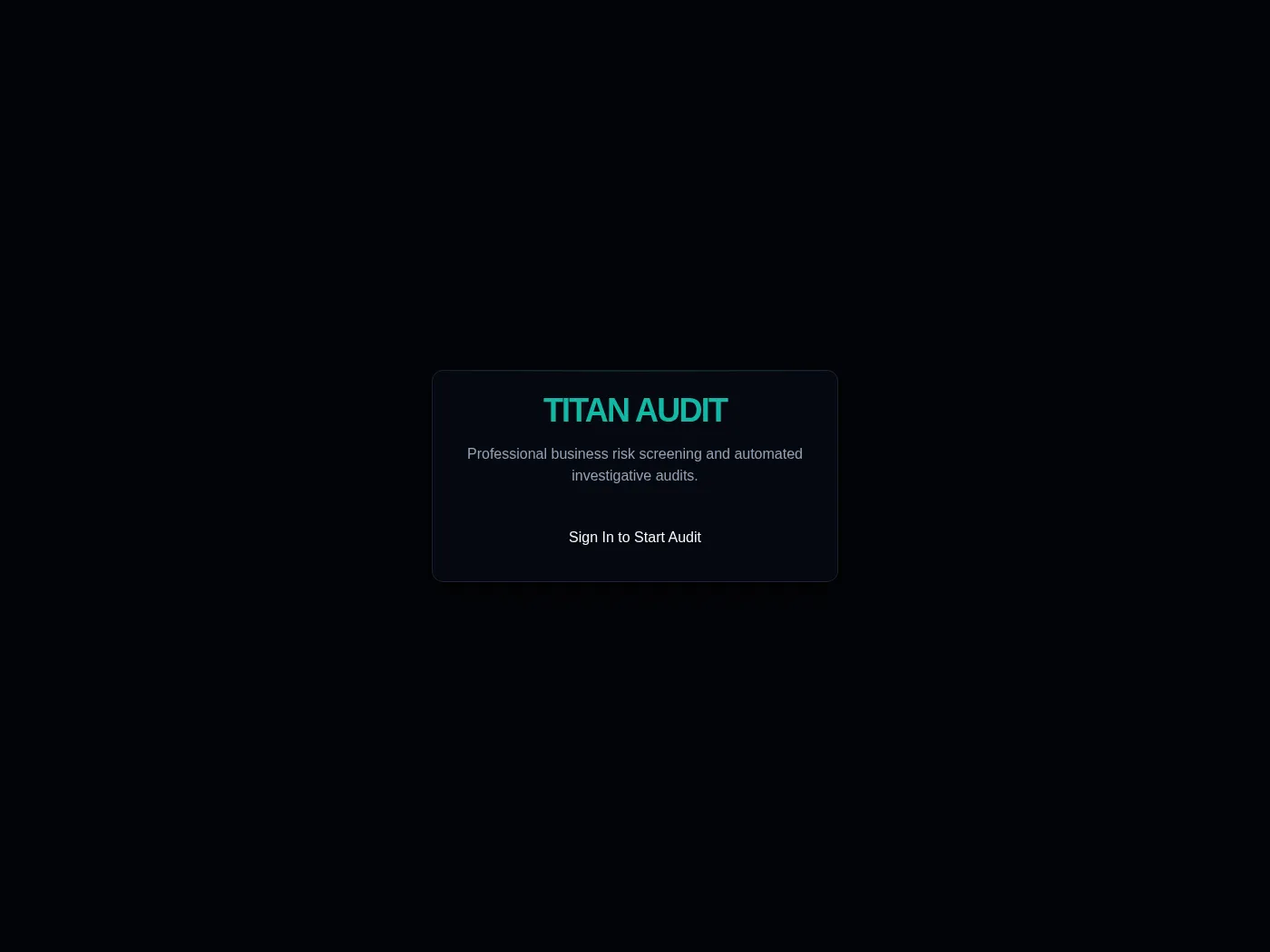 TITAN Audit Web App