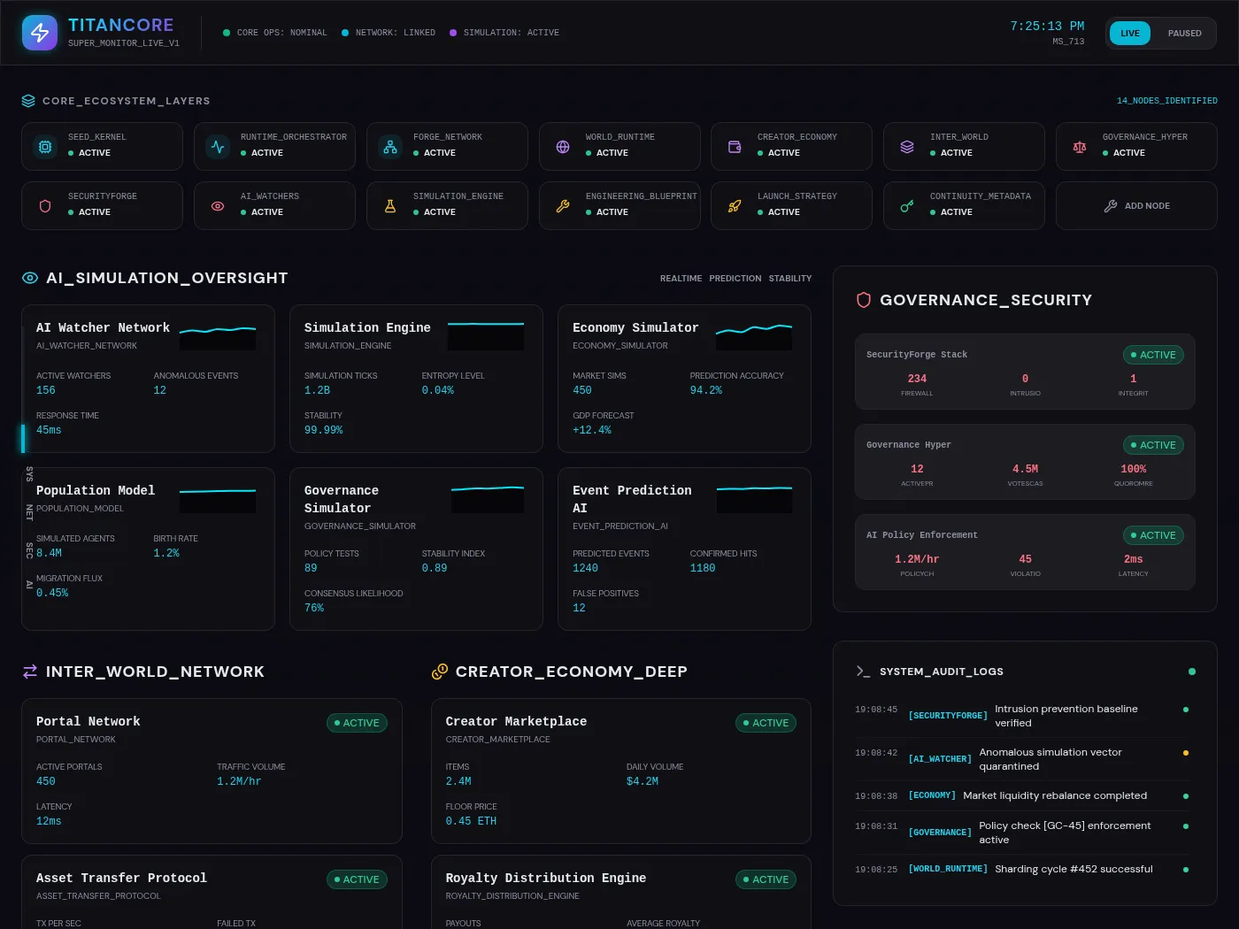 TitanCore Ecosystem Test