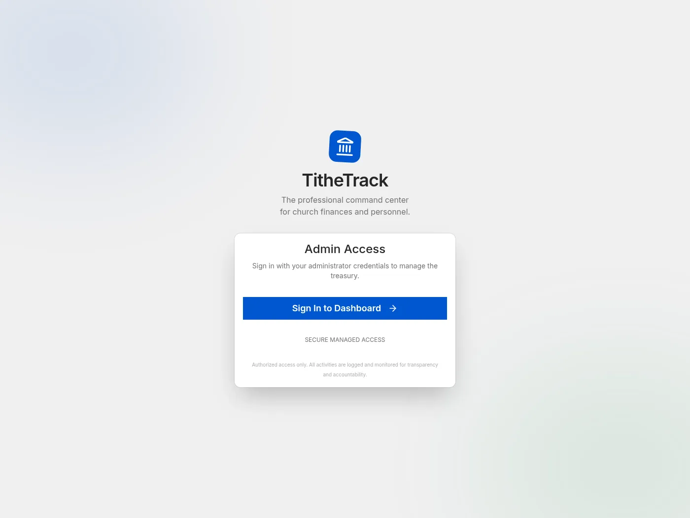 TitheTrack Manager