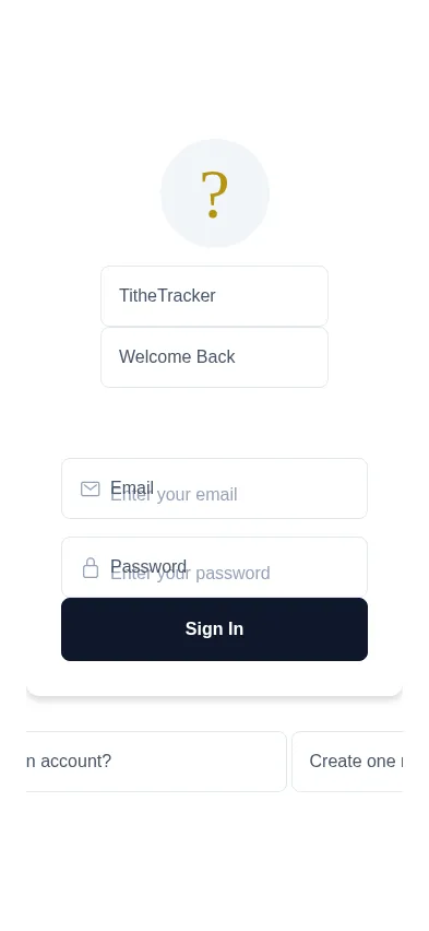 TitheTracker App