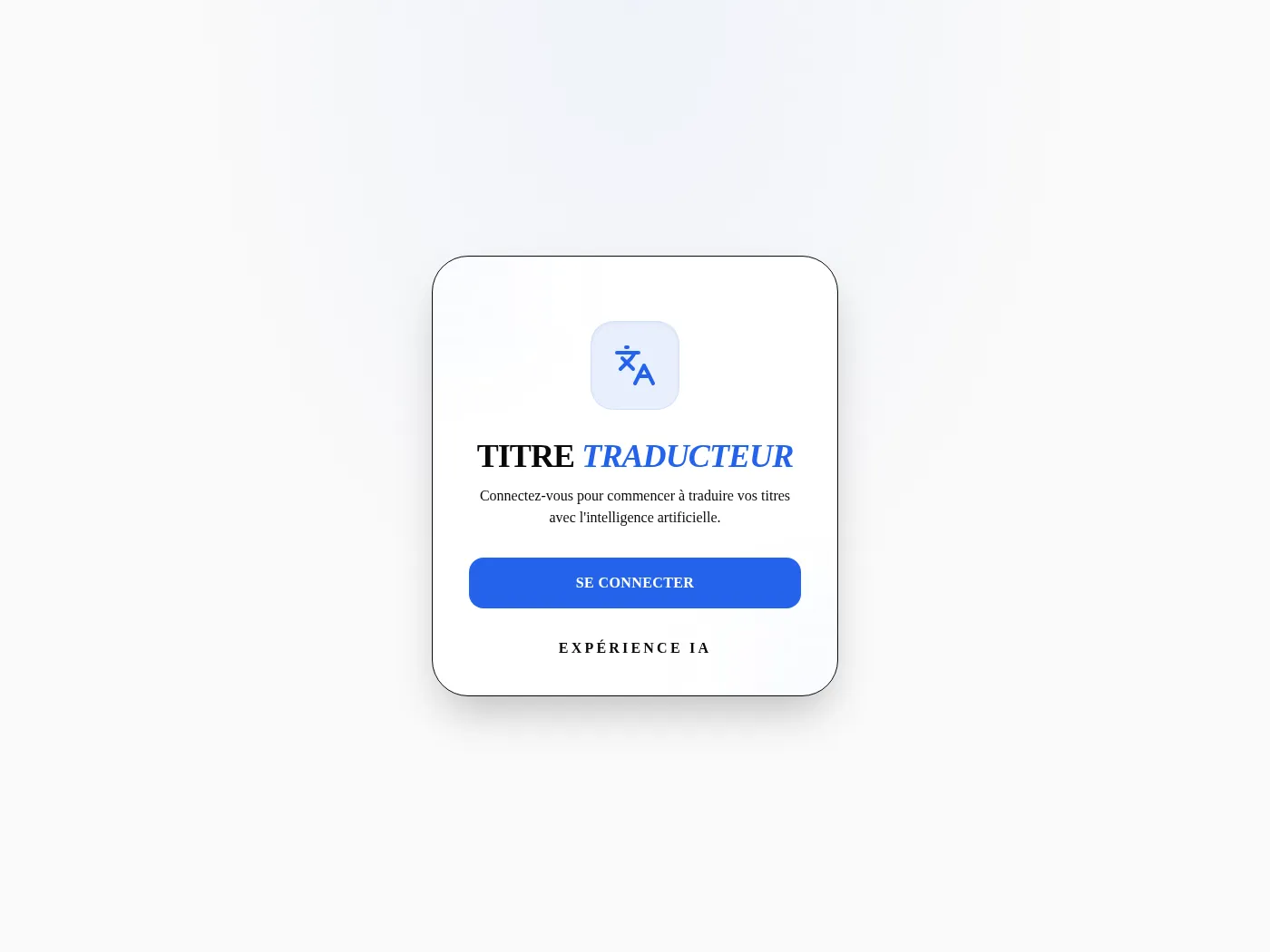 Titre Traducteur