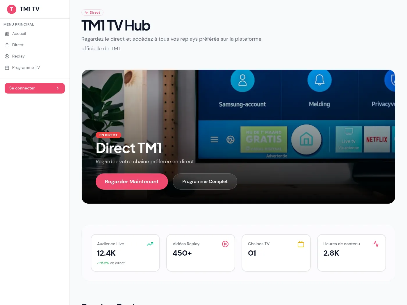 TM1 TV Web Hub