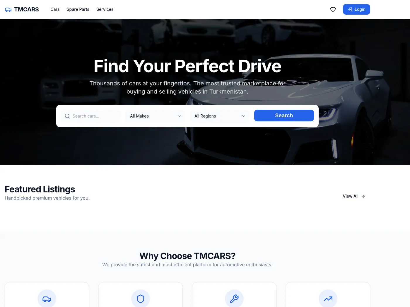 TMCars Market Clone