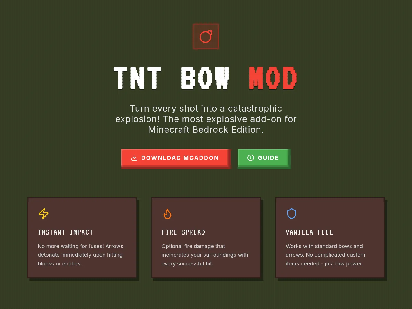 TNT Bow Minecraft Mod
