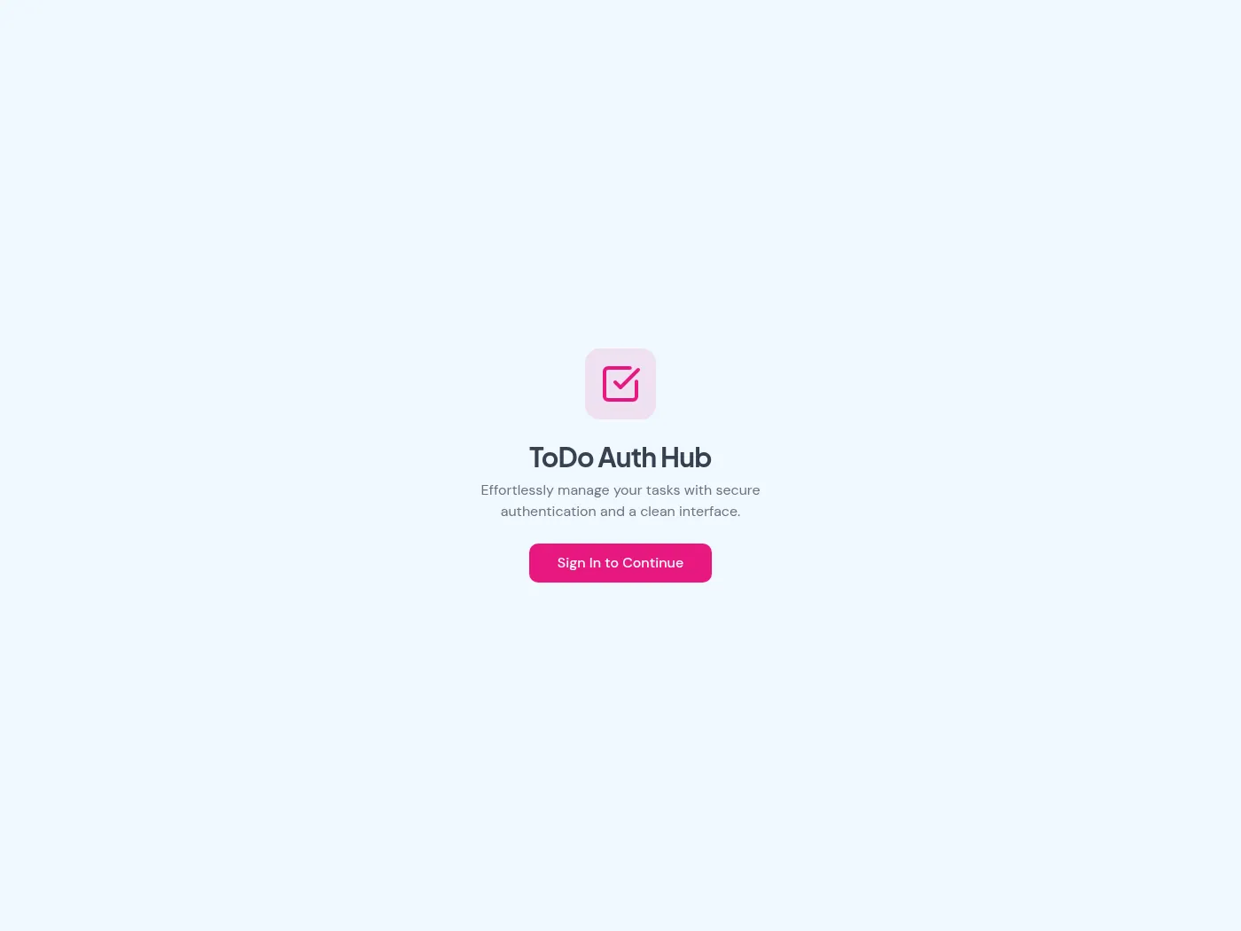 ToDo Auth Hub