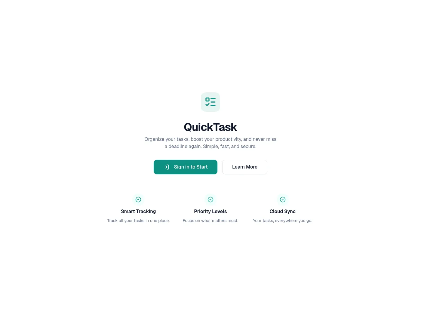 QuickTask To-Do App