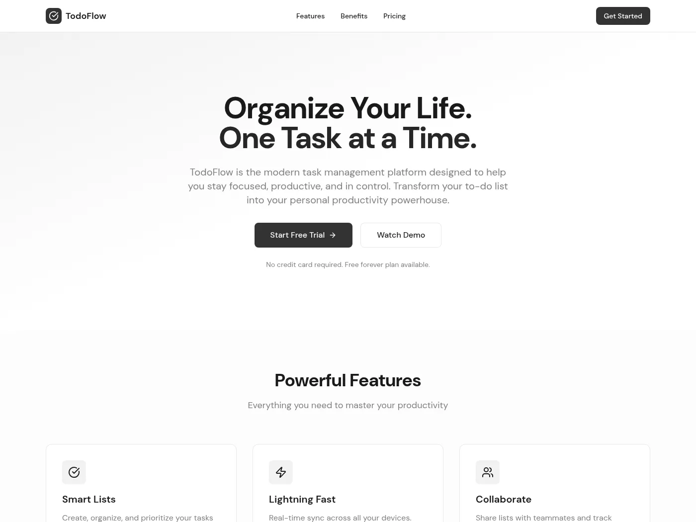 Todo Homepage Hero