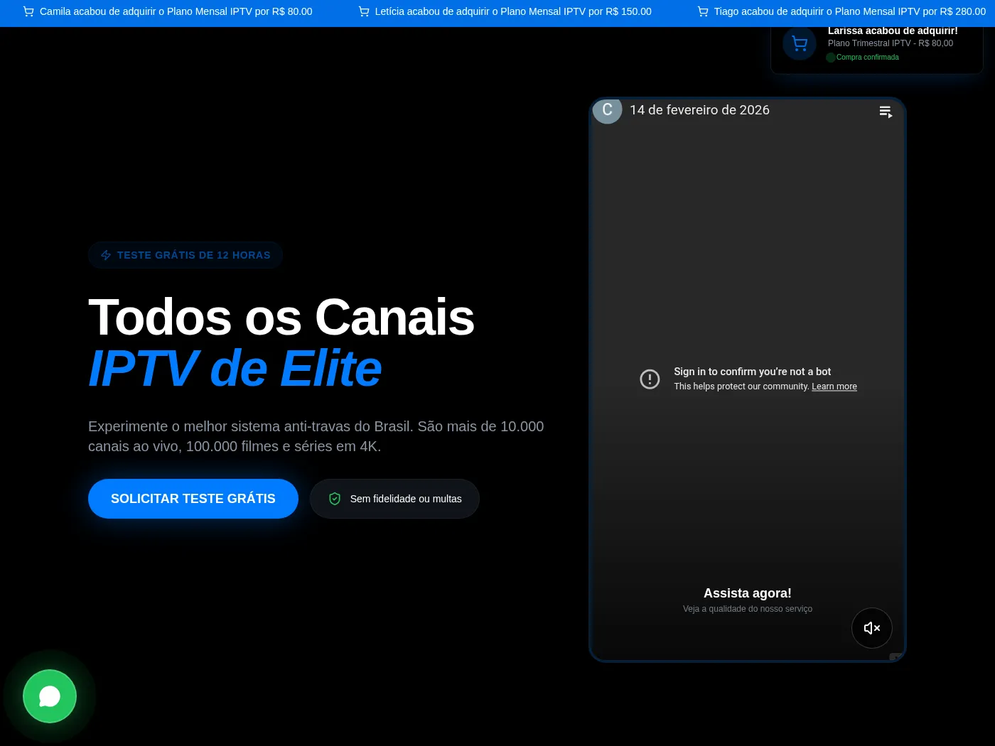 Todos os Canais Landing