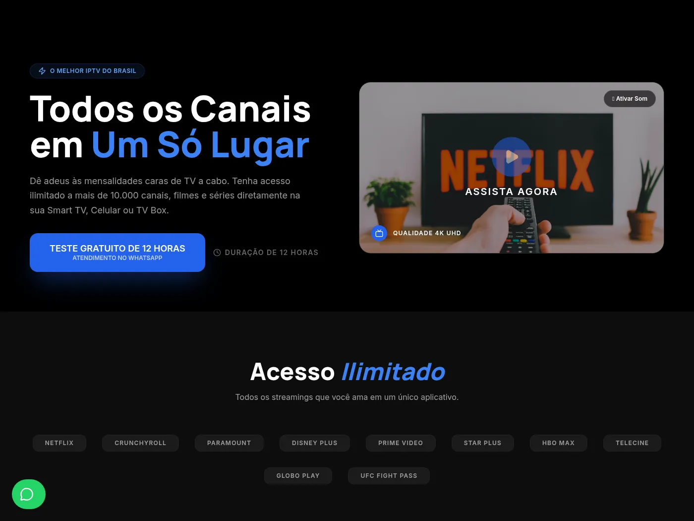 Todos os Canais Landing
