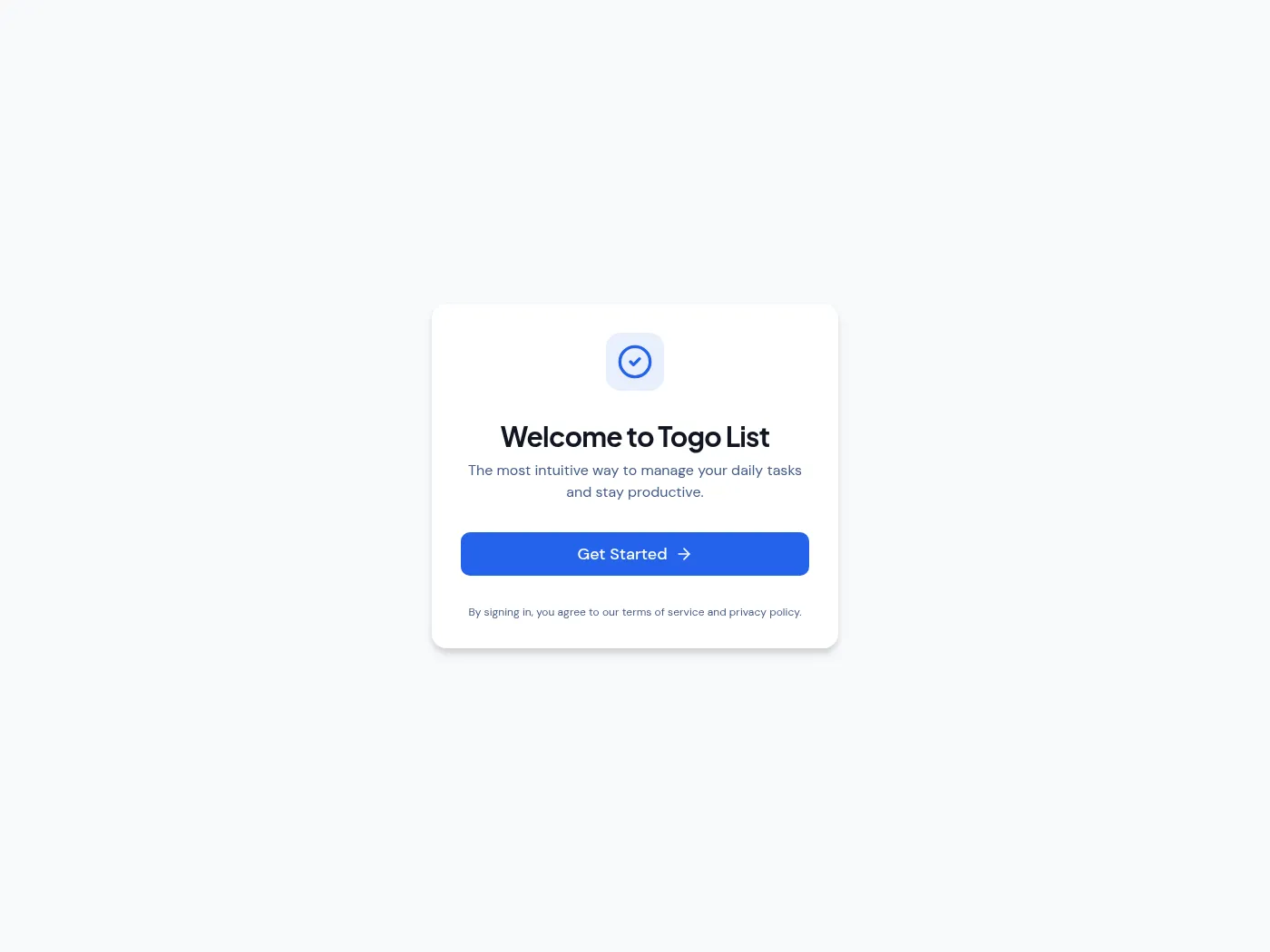 Togo List App